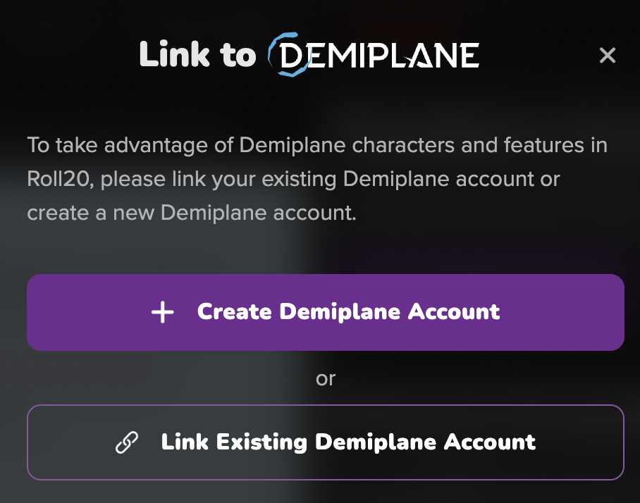 Avantages de l'intégration des comptes Demiplane et Roll20 – Centre d ...